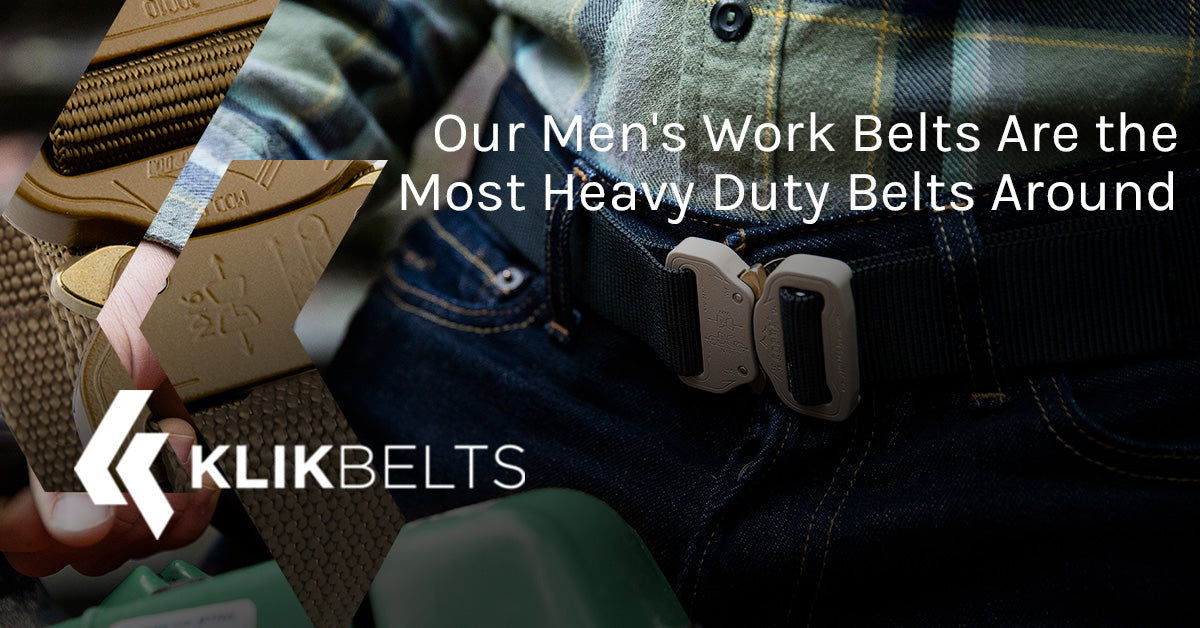 Work Belts: We Make the Best Heavy Duty Belts on the Market – Klik Belts